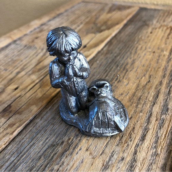 Michael Ricker | Accents | Vintage Michael Ricker Pewter Praying Child ...